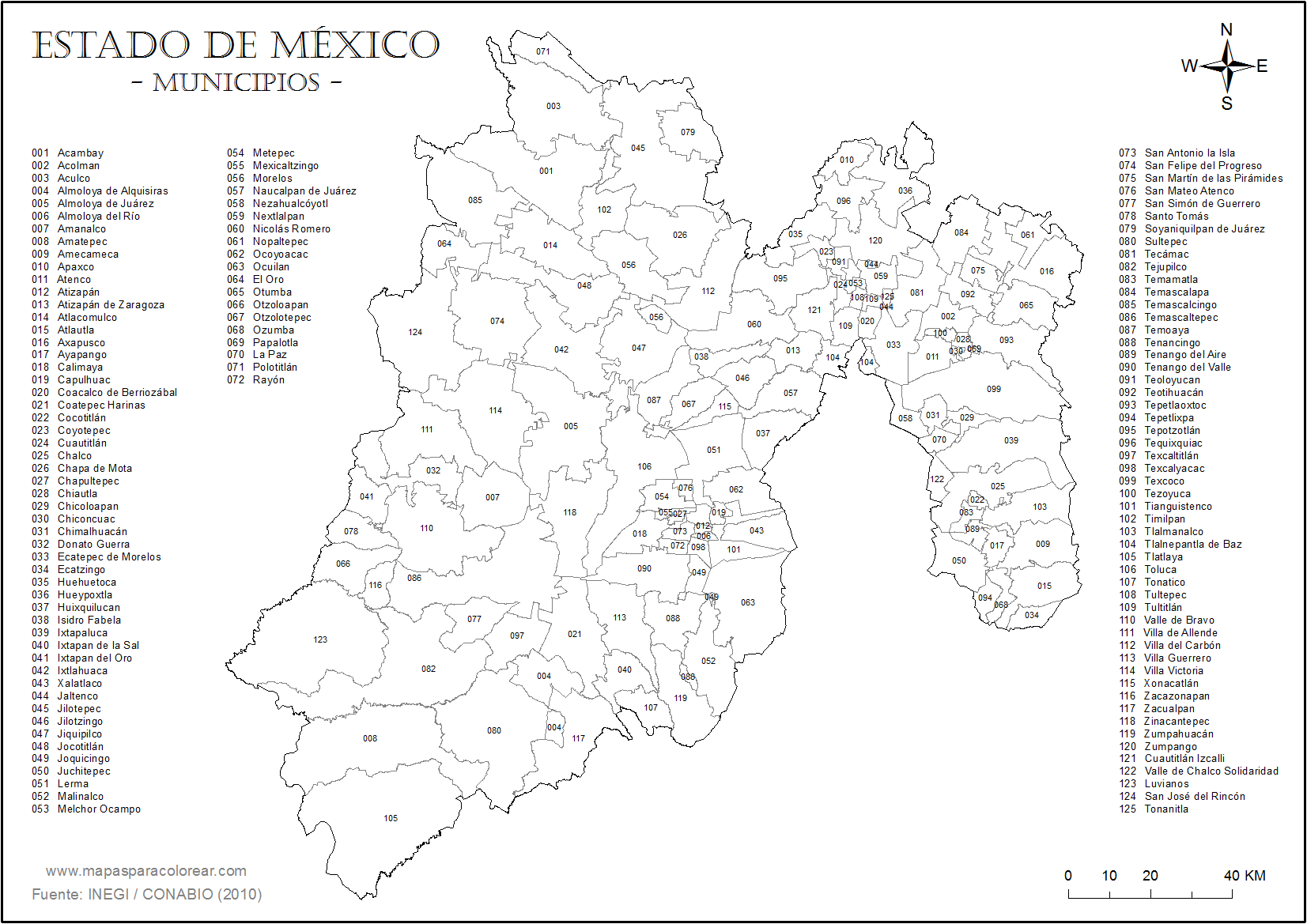 Mapa Del Estado De Mexico Mapa Del Estado De Mexico