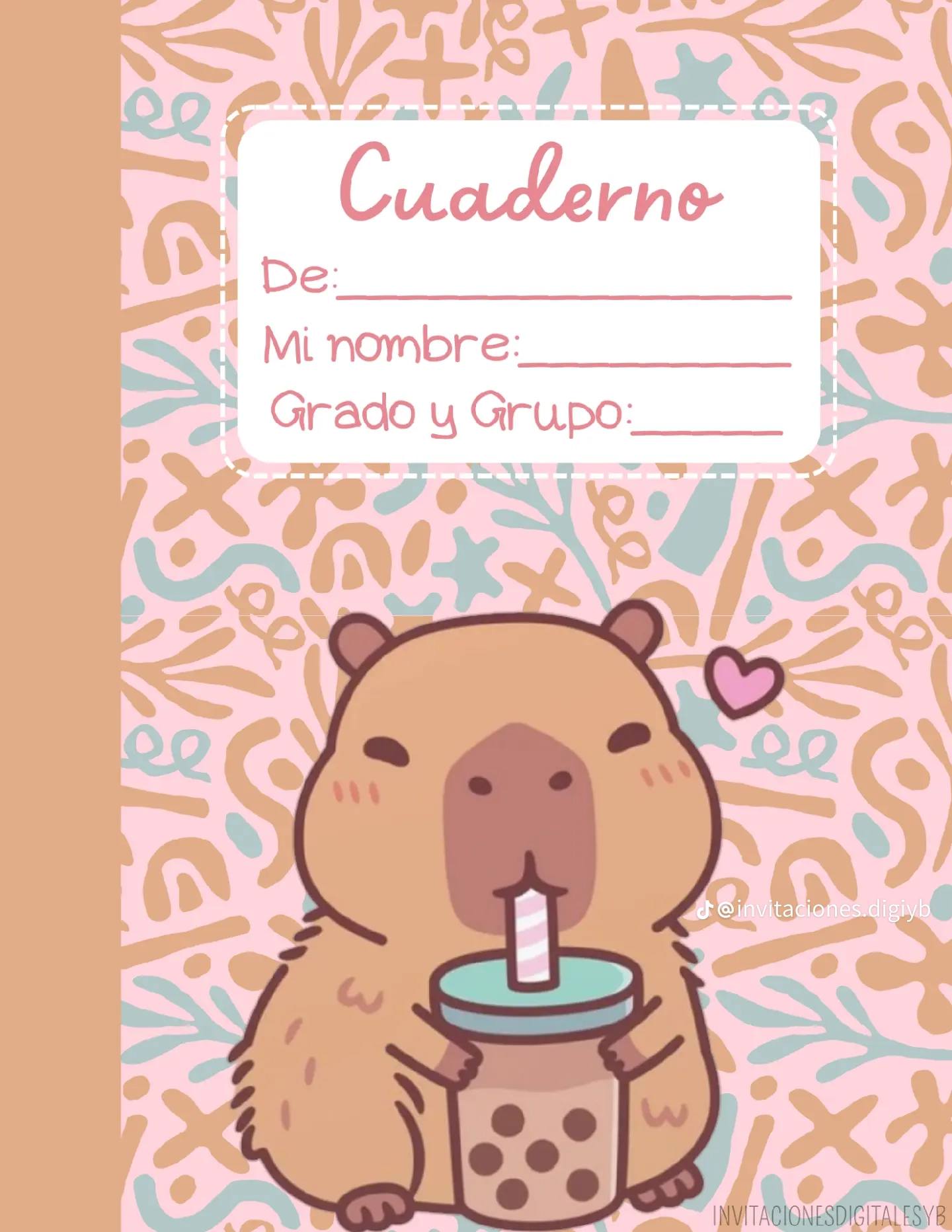 Portadas para cuadernos y etiquetas escolares de CAPIBARA - Imagenes ...