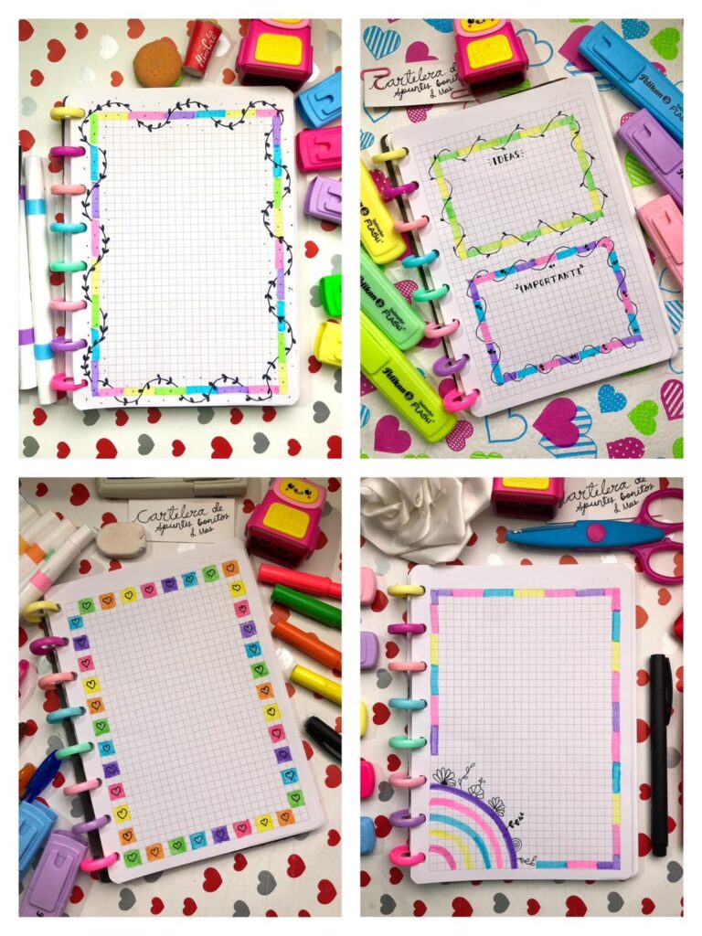 Márgenes coloridos para cuadernos - Imagenes PNG Gratis