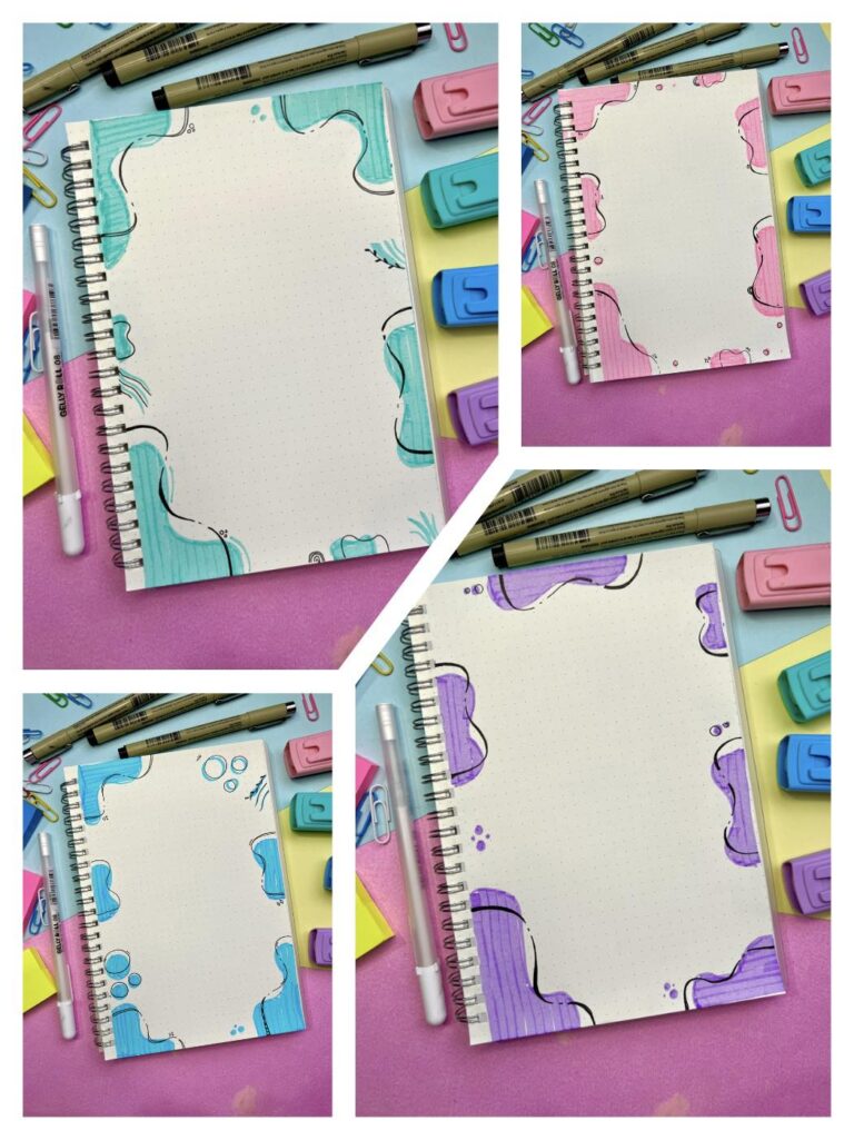 Márgenes coloridos para cuadernos - Imagenes PNG Gratis